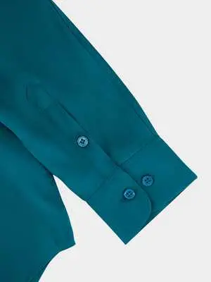 PAULA Ametista Botanical Silk Shirt - Green