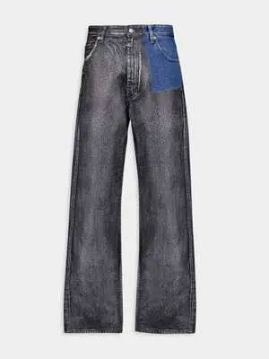 MAISON MARGIELA Panelled Cotton Jeans - Blue