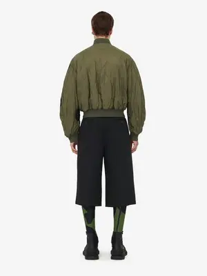 Alexander McQueen Orchid Bomber Jacket - Green