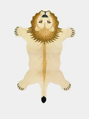 DOING GOODS Extra Large Lion Rug - Brown