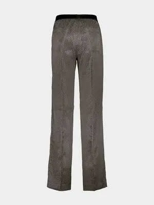 TOM FORD Polka Dot Silk Satin Pj Pants - Black