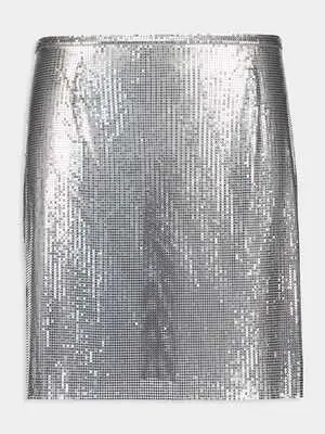 Rabanne Mini Skirt - Silver
