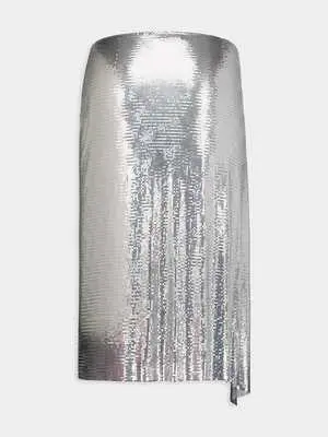 Rabanne Chainmail Draped Skirt - Silver