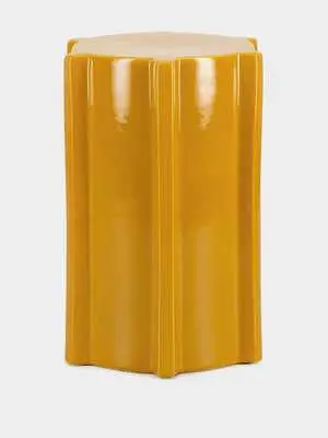 SERAX Ochre Glazed Pawn Side Table - Yellow