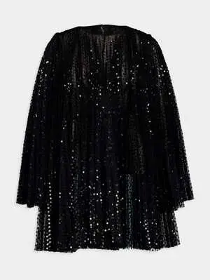 Dolce & Gabbana Sequin-embellished Short Pleated Dress