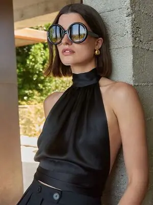 CUTLER AND GROSS Round Sunglasses - Black