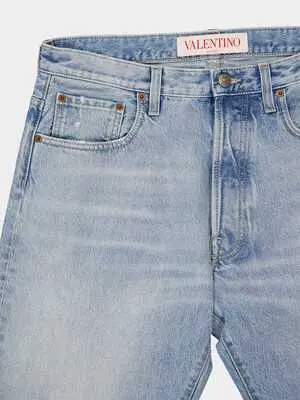 Valentino Garavani Light Regular Fit Denim Jeans - Blue