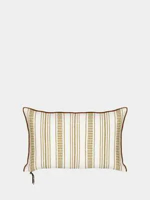 Maison De Vacances Rectangular Cyclades Embroidered Cushion Brown