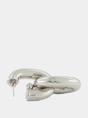 Rabanne Xl Link Double Hoop Earrings - Silver