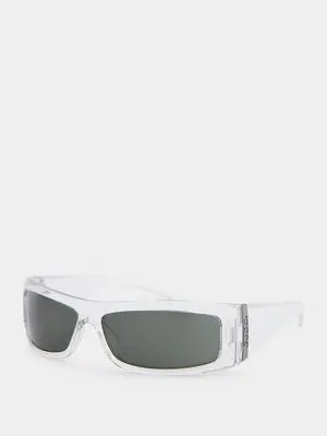 Gucci Rectangular Frame Sunglasses - Silver