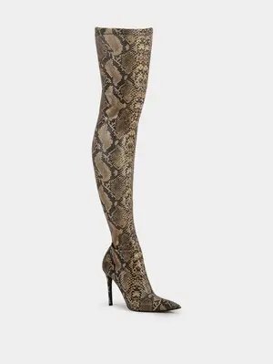 Stella McCartney Stella Iconic Python-print Over-the-knee Boots
