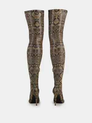 Stella McCartney Stella Iconic Python-print Over-the-knee Boots
