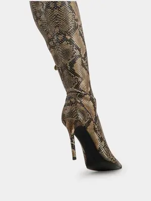 Stella McCartney Stella Iconic Python-print Over-the-knee Boots
