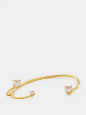 PANCONESI Three-point Crystal Ear Cuff - Gold
