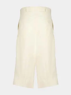 Stella McCartney Linen Viscose Culotte Shorts - Cream