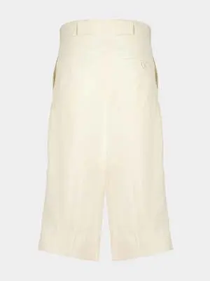 Stella McCartney Linen Viscose Culotte Shorts - Cream