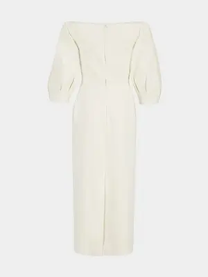 Gabriela Hearst Majano Linen Midi Dress - Cream