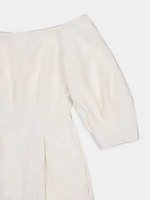 Gabriela Hearst Majano Linen Midi Dress - Cream