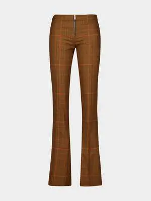 Stella McCartney Prince Of Wales Check Slim Fit Wool Trousers
