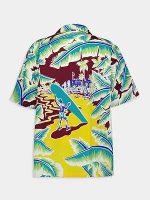Valentino Garavani Surf Rider-print Short-sleeve Shirt - Multicolour