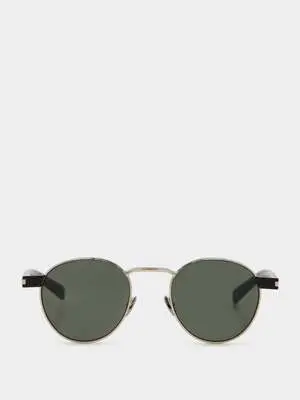 Saint Laurent Si 707 Oval Sunglasses - Silver