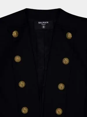 Balmain Fitted Wool Jacket - Black