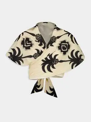Johanna Ortiz Imagery Palm Print Halterneck Top - Multicolour