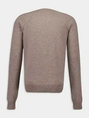 Saint Laurent Cassandre Cashmere Sweater - Grey