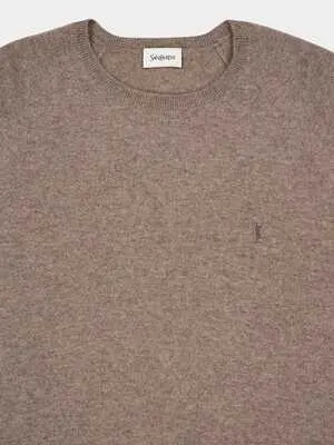 Saint Laurent Cassandre Cashmere Sweater - Grey