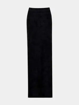 Balenciaga Velvet Maxi Skirt - Black