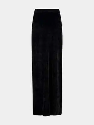 Balenciaga Velvet Maxi Skirt