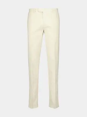Boglioli Velvet Corduroy Trousers - White