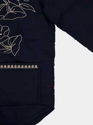 BAZISZT Cotton Jacket With Floral Embroidery