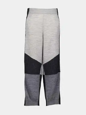 Stella McCartney Colour-blocked Knit Trousers - Grey