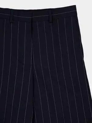 Stella McCartney Tailored Pinstripe Wool Shorts - Blue