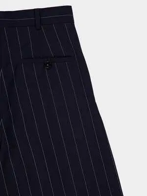 Stella McCartney Tailored Pinstripe Wool Shorts - Blue