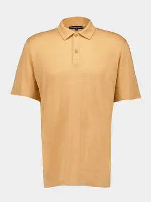 Frescobol Carioca Mello Linen Polo - Orange