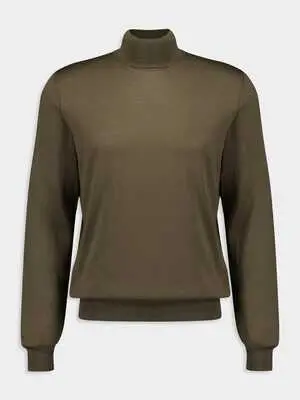 Boglioli Virgin Wool Turtleneck Sweater - Green