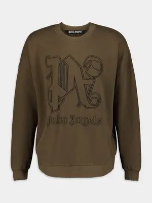 Palm Angels Embroidered-logo Cotton Sweatshirt
