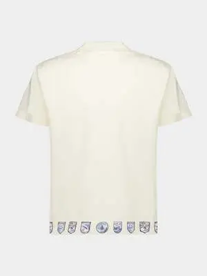 BODE Ecru Ski Season Short Sleeve Shirt - Beige