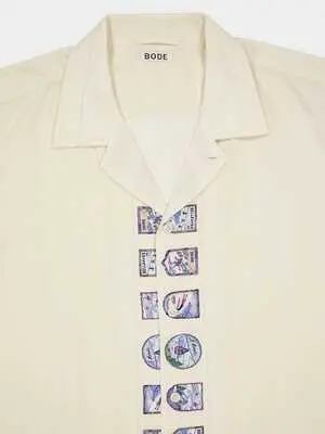BODE Ecru Ski Season Short Sleeve Shirt