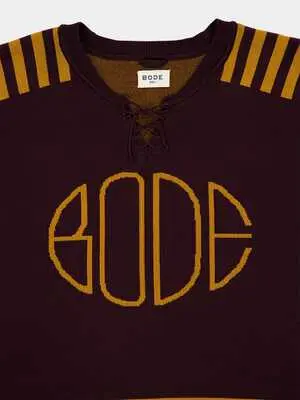 BODE Striped Jacquard Knit Sweater - Brown
