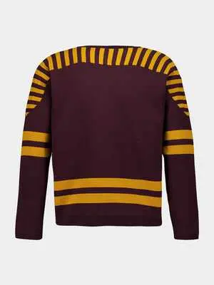 BODE Striped Jacquard Knit Sweater - Brown