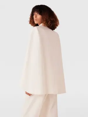 Stella McCartney Cape-sleeve Wool Blazer - White