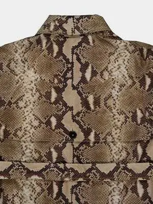 Stella McCartney Python-print Belted Trench