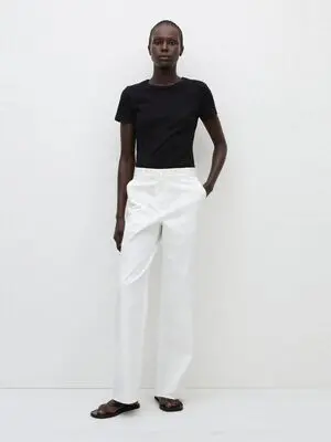 Matteau Chalk Straight Twill Trouser