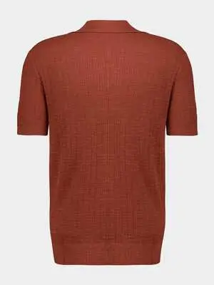 Frescobol Carioca V-neck Joaquim Cotton Polo Shirt