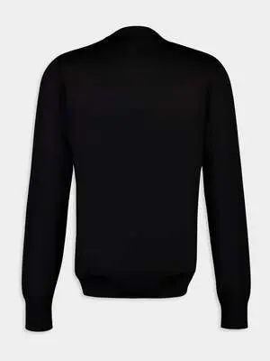 Dolce & Gabbana Silk Crewneck Pullover - Black