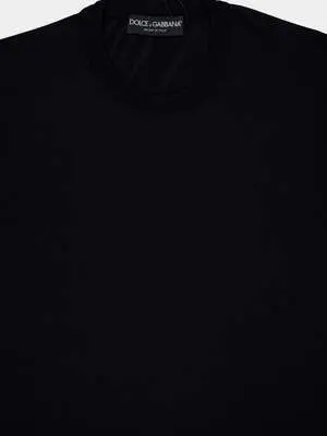 Dolce & Gabbana Silk Crewneck Pullover - Black