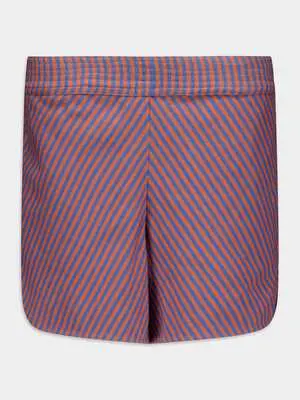 PAULA X Marrakshi Life Striped Cotton Shorts - Blue